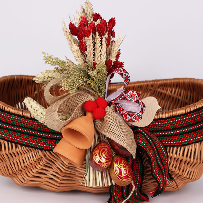 Easter basket with bells ᐈ Buy with delivery | LoraShen